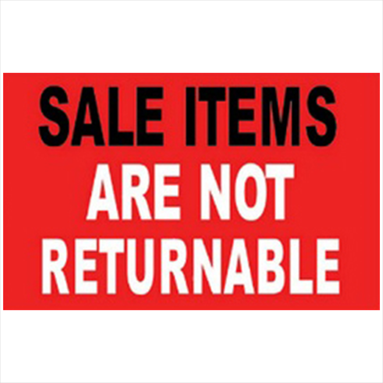 SALE ITEMS ARE NOT RETURNABLE – AMKO Displays