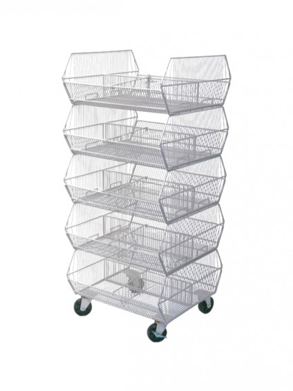 5 TIER STACKING BASKET | AMKO Displays