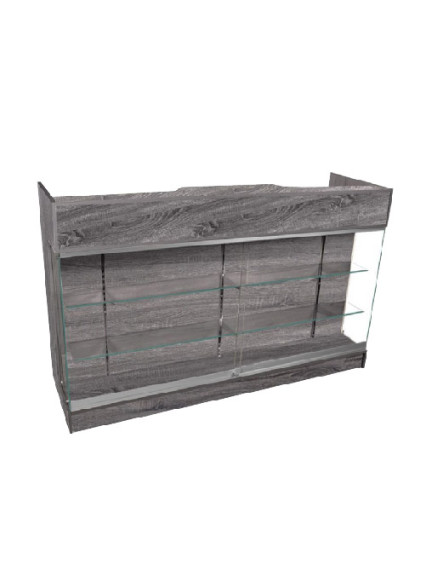 RUSTIC GRAY LEDGETOP COUNTER – AMKO Displays